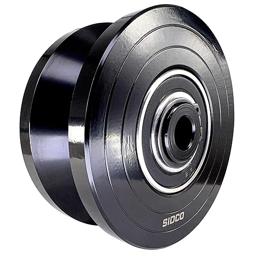 4 Inch V-Groove Wheel - Solid Steel - Heavy Duty - Inverted V Shape ...