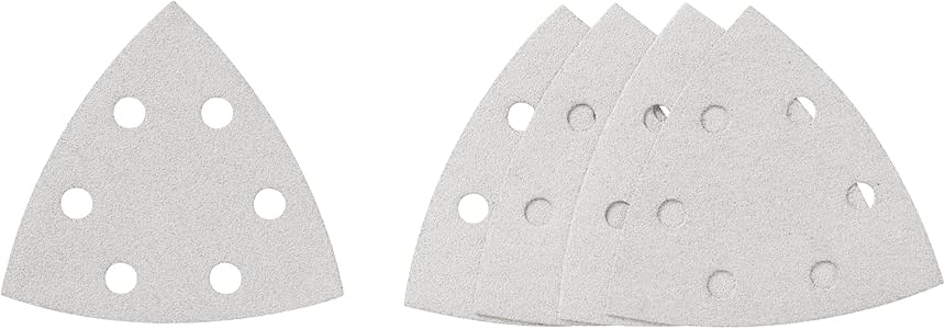 Bosch SDTW120 Detail Triangle, Hook & Loop Sanding Sheet, White, 120 ...