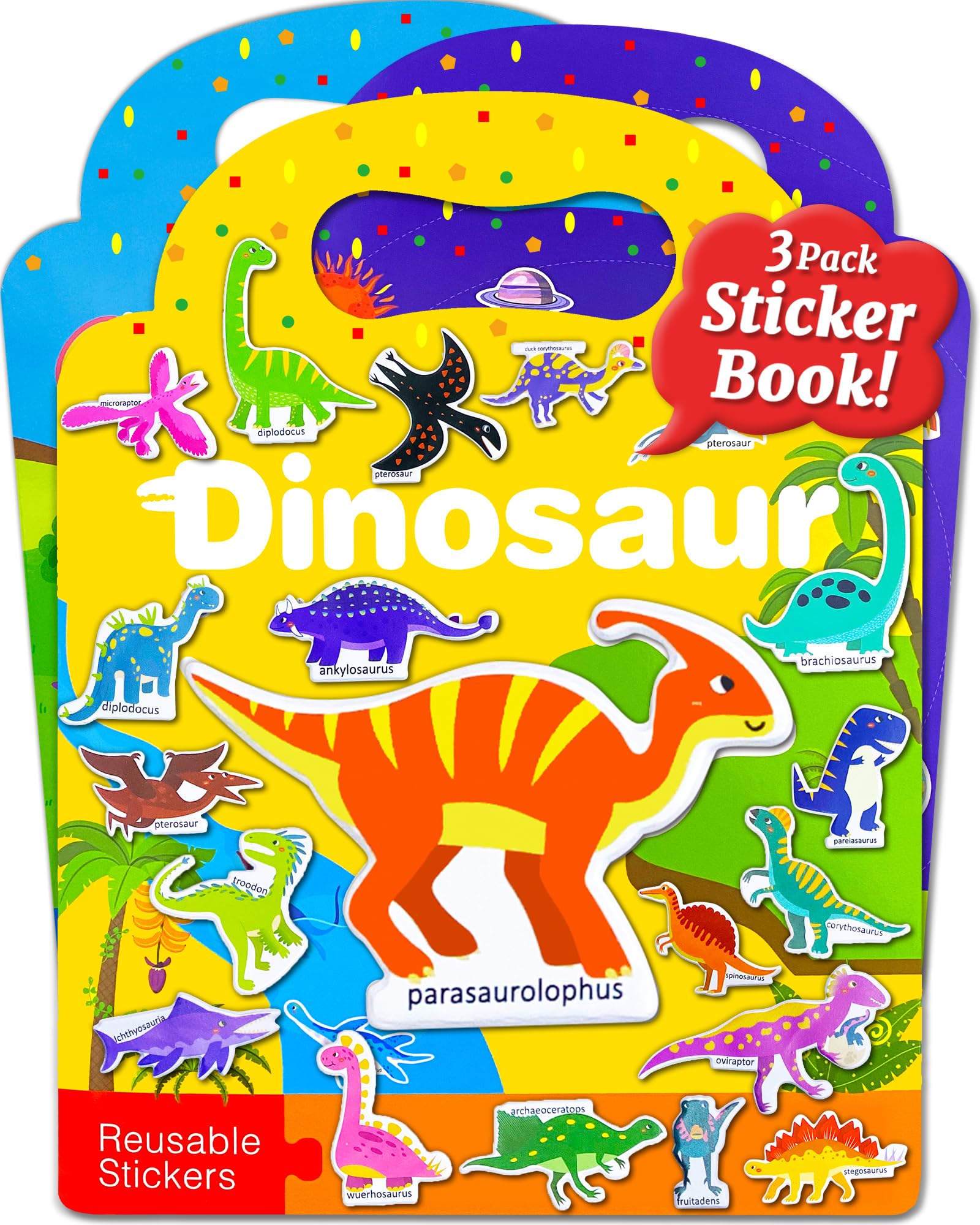 Mua Reusable Sticker Book for Toddlers 2-4 Years, 3 Sets Travel ...