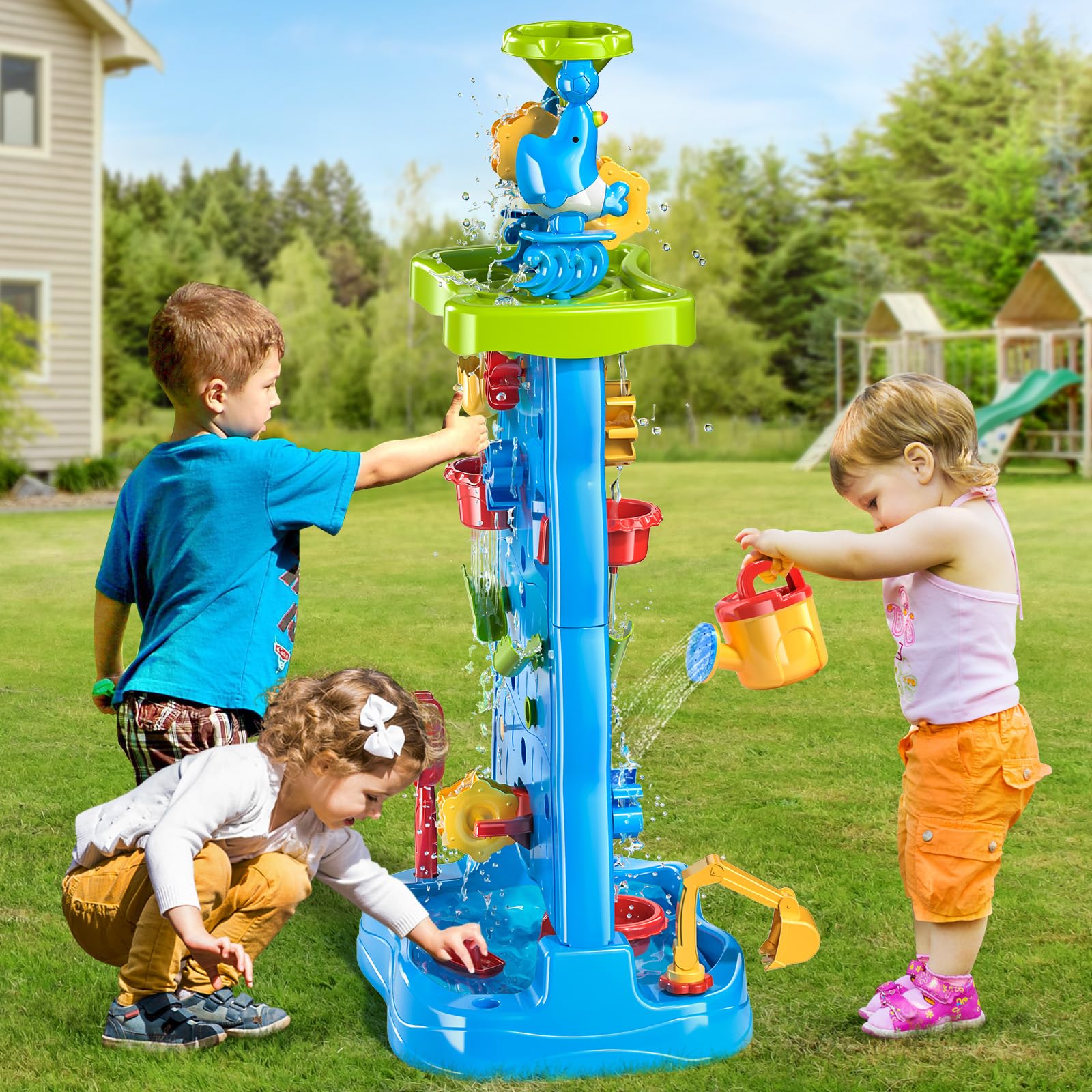 Mua Kids Waterfall Water Table Wall for Toddlers for 3 4 5 6 7 8 Years ...