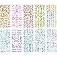 Amazon.com: Andiker 10 Sheets Colorful Scrapbook Stickers Ribbons ...