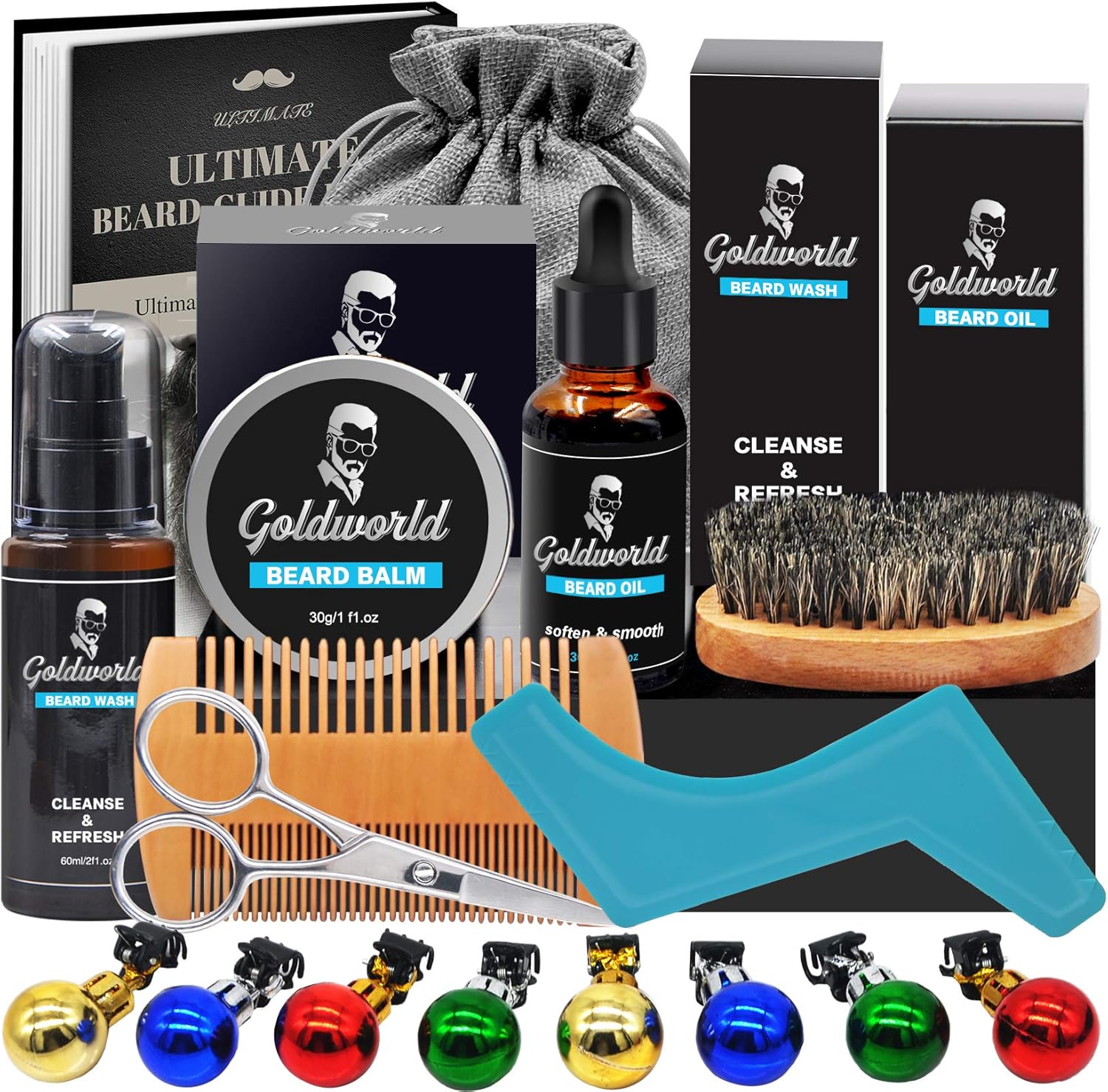 Beard Care Kit for Men,Beard Growth Kit w/Free E-book,Beard Shampoo ...