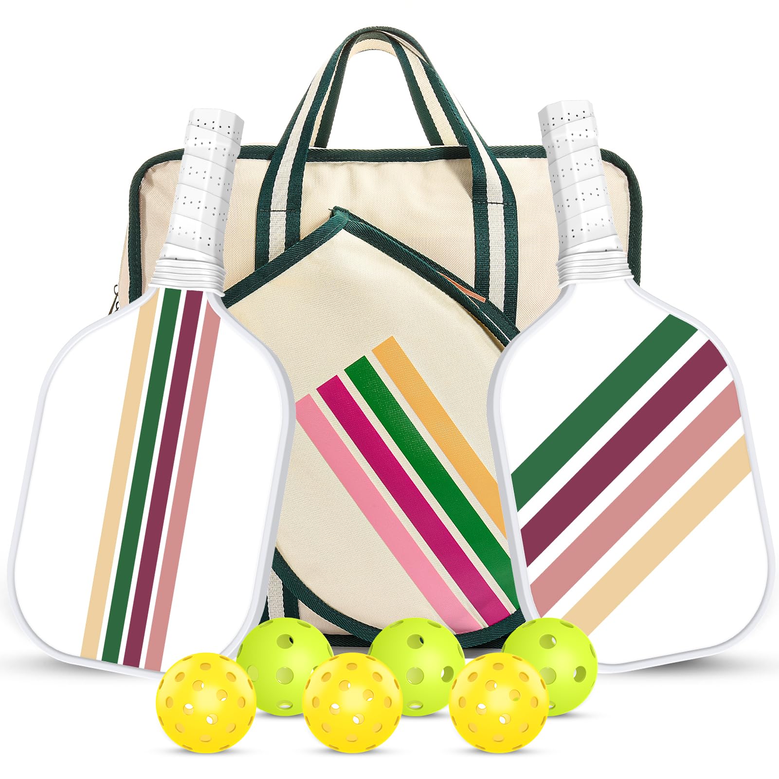 Pickleball Bag Pickleball Paddles Set USAPA Approved,Durable Fiberglass ...