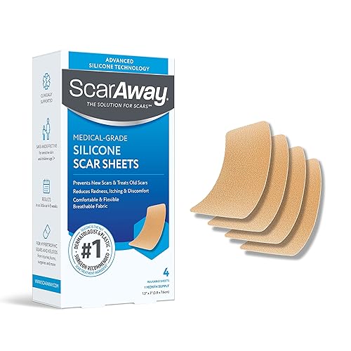 ScarAway Advanced Silicone Scar Sheets, Medical Grade Silicone Strips ...