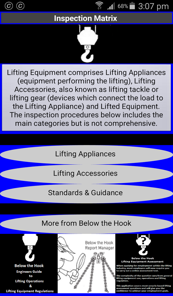 Lifting Equipment Inspection Matrix:Amazon.co.uk:Appstore for Android