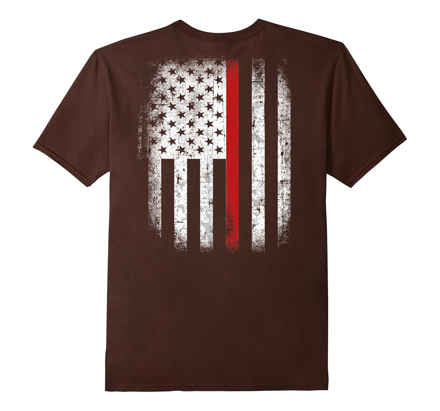 THIN RED LINE shirt : MILITARY & FIREFIGHTER USA Flag tshirt-4LVS ...