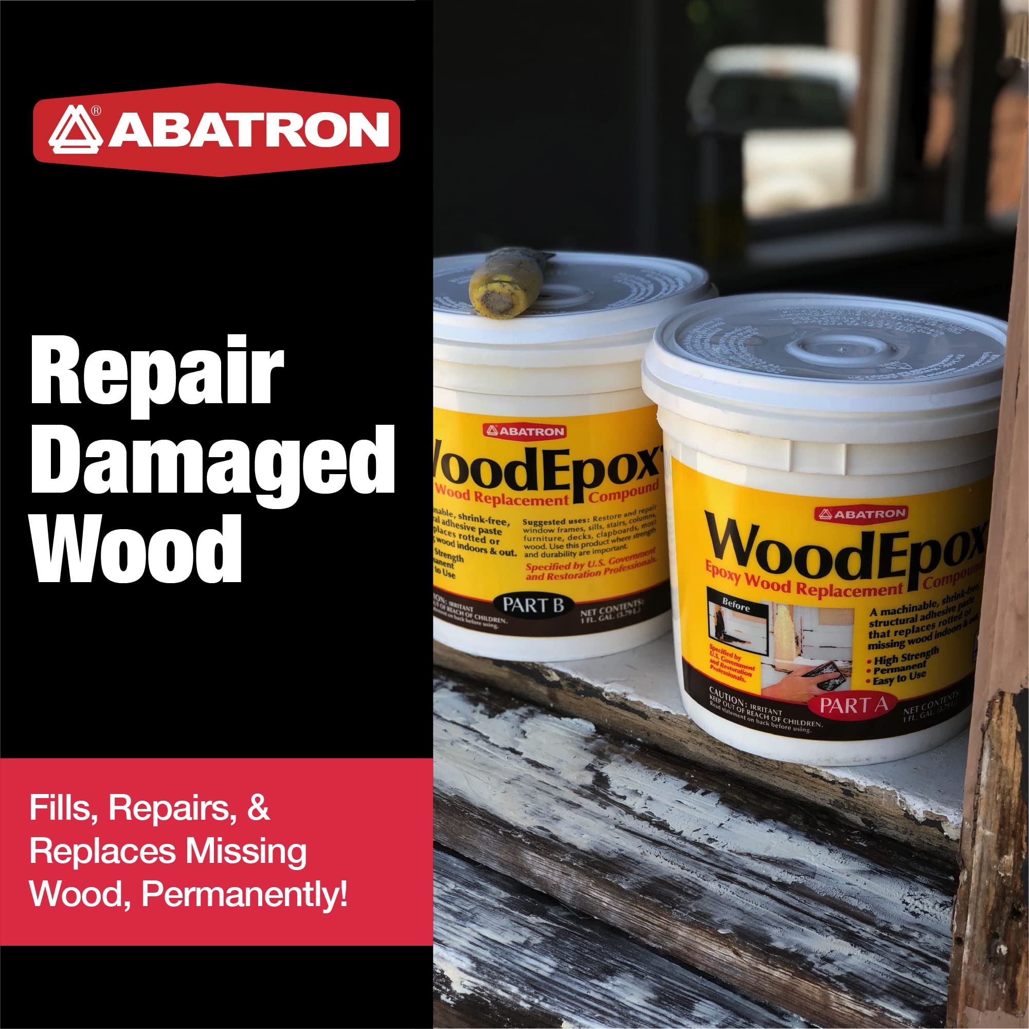Mua Abatron WoodEpox Kit - 12 oz - 2-Part Structural Epoxy Adhesive ...