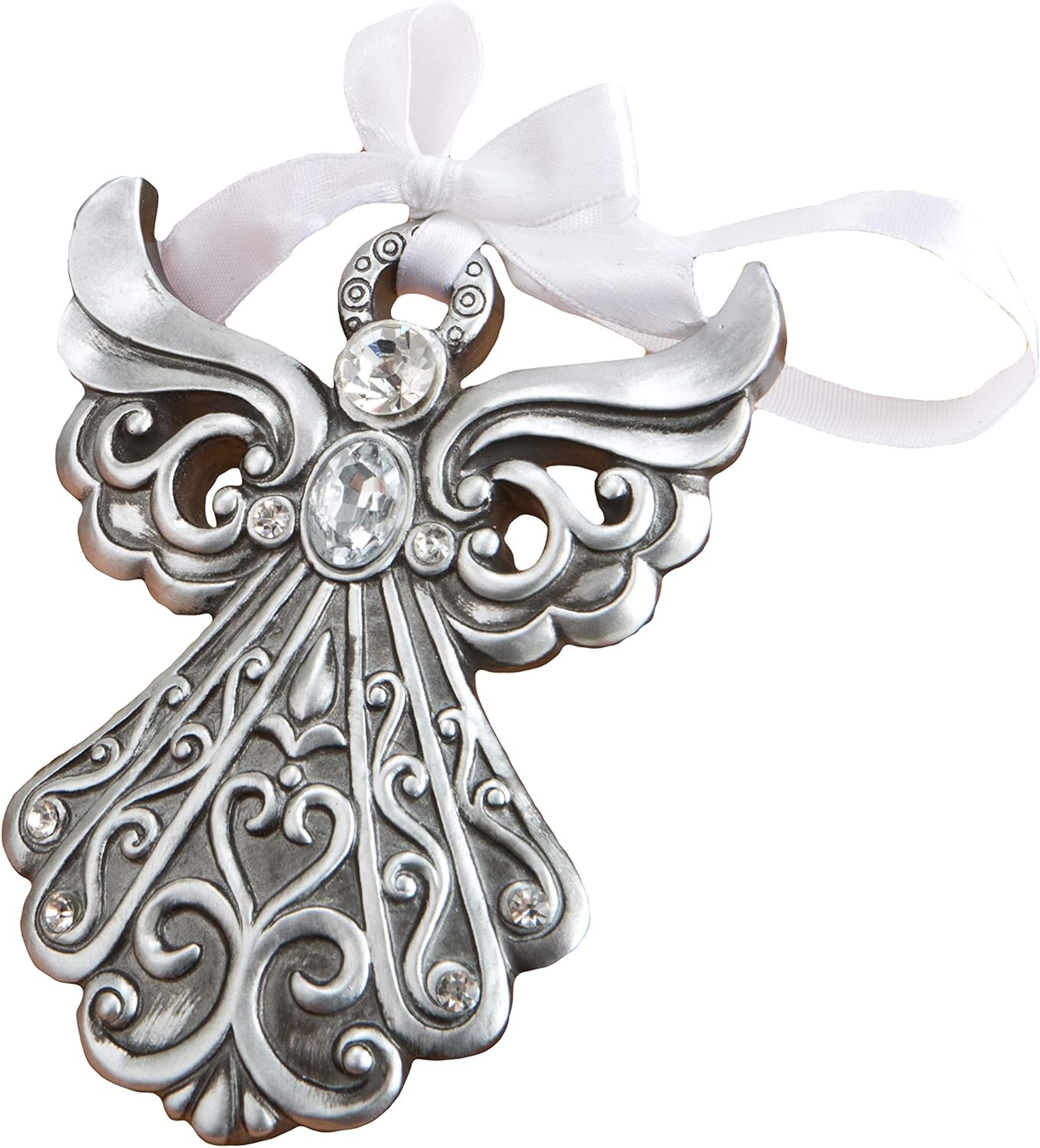 Silver Angel Ornament with Antique Finish: Amazon.co.uk: Kitchen & Home