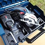 Bosch Professional GKS 12 V-26 Cordless Circular Saw with 2 x 12 V 2.0 Ah Lithium-Ion Batteries ...