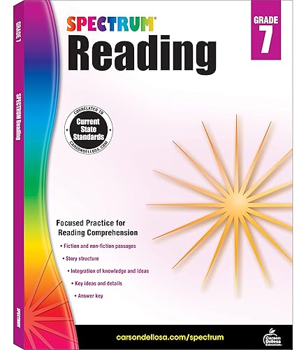 Spectrum Grade 7 Reading Workbook, Middle School Books With Nonfiction ...