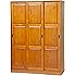 Amazon.com: 100% Solid Wood 2-Sliding Door Wardrobe/Armoire/Closet ...