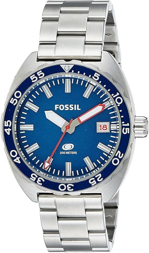 Fossil Herren Analog Quarz Uhr mit Edelstahl Armband FS5048: Amazon.de ...