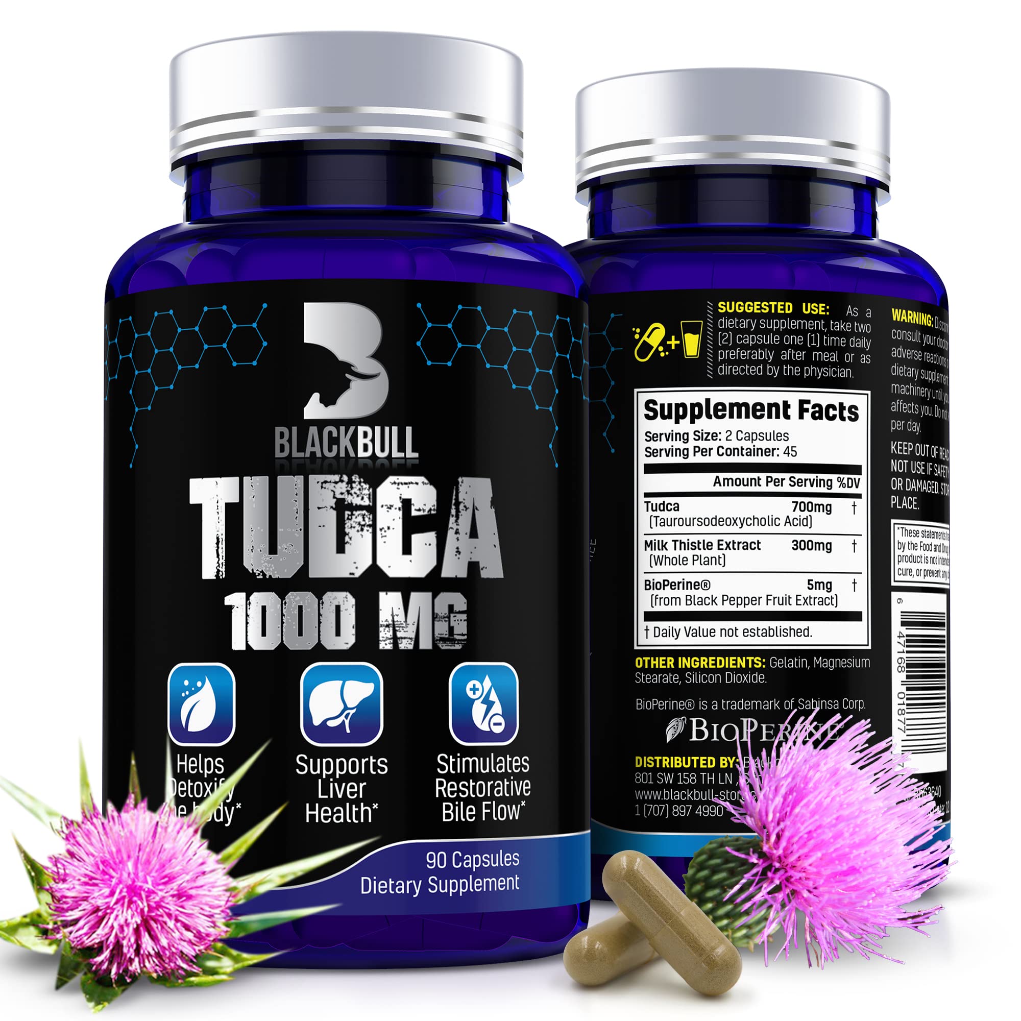 Mua Blackbúll TUDCA 1000 MG 90 Capsules with Milk Thistle Liver Detox ...