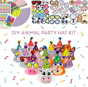 Amazon.com: Birthday Hats for Kids DIY Party Hat I Pack of 12 Cone Hat ...