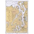 Amazon.com: Historic Pictoric Vintage Map - Admiralty Inlet and Puget ...