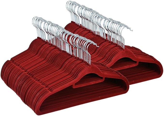 Aceshin Juego de Perchas Terciopelo de Ropa 50 Perchas de Plástico ...