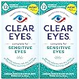 Amazon.com: Clear Eyes, Sensitive Eyes, Eye Drops, 0.5 Oz, 2 Pack ...