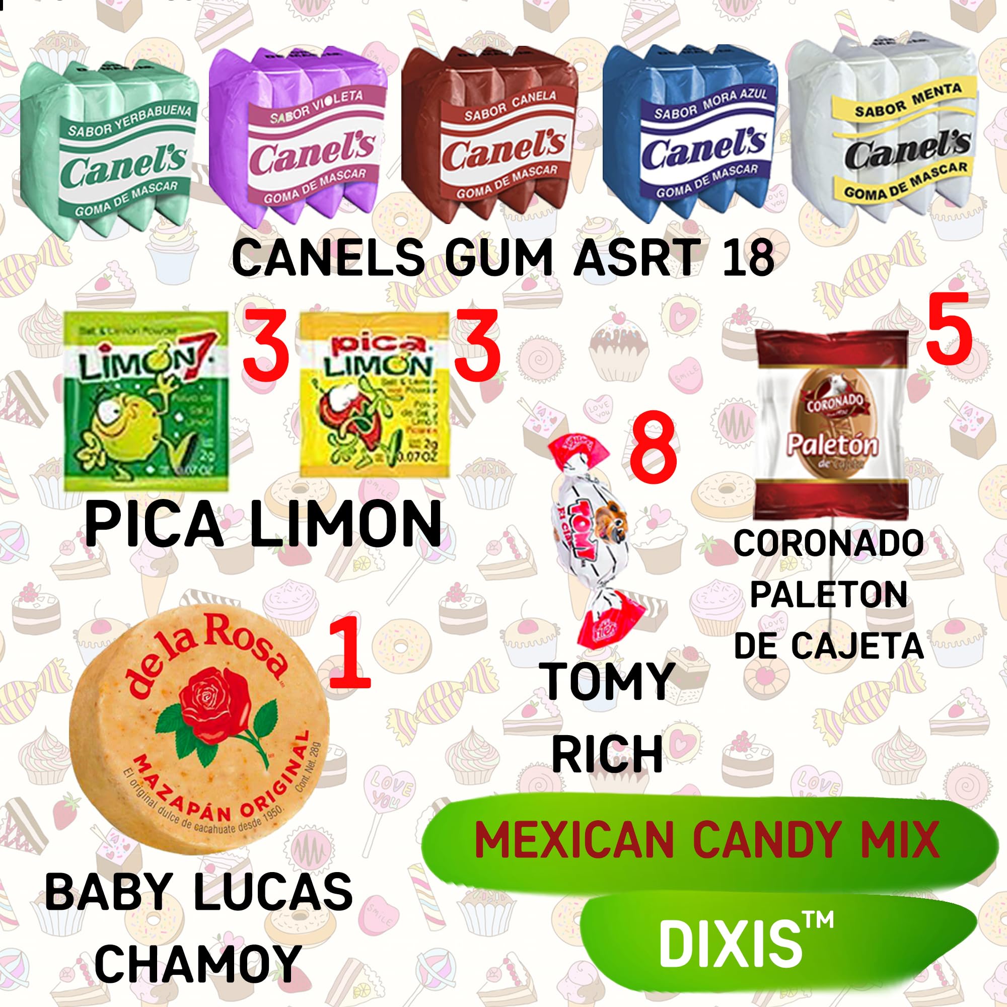 Mua DIXIS Mexican Candy Mix - 70 PCs : Vero Assortment, Canel’s gum ...