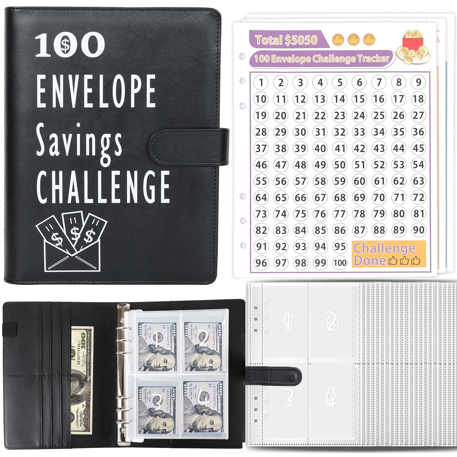 Mua 100 Envelope Challenge Binder,100 Envelope Challenge Binder Savings ...