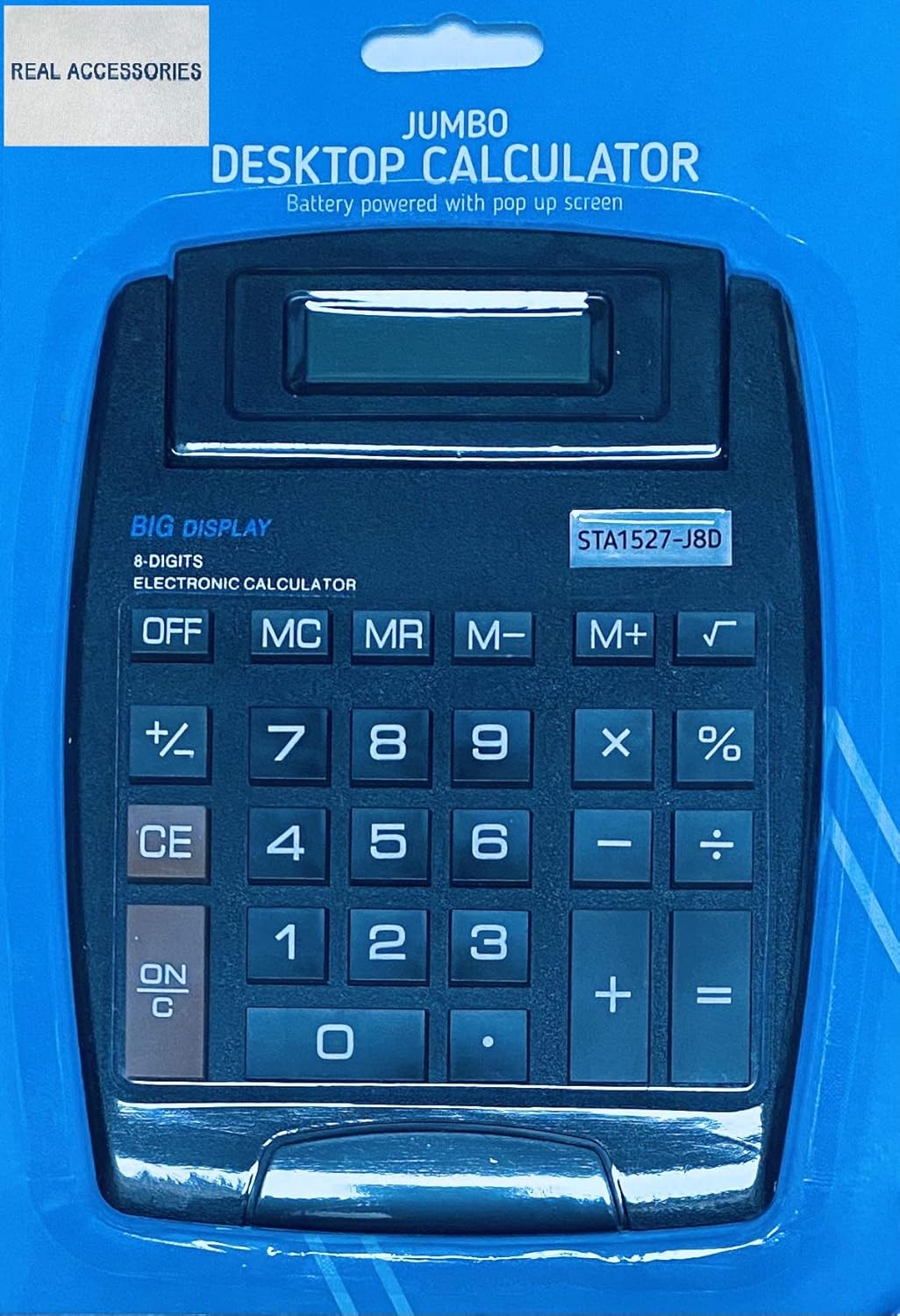 JUMBO DESKTOP CALCULATOR with LARGE BUTTONS Pop Up Display Big Easy ...