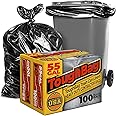 Amazon.com: ToughBag 55 Gallon Trash Bags Heavy Duty (100 Count) - 50-60 Gallon Black Garbage ...
