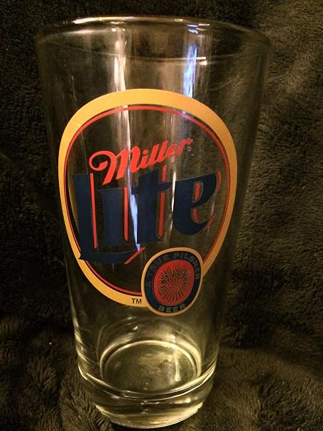 Amazon.com | Vintage Drinking Glass Miller Lite Beer: Beer Glasses