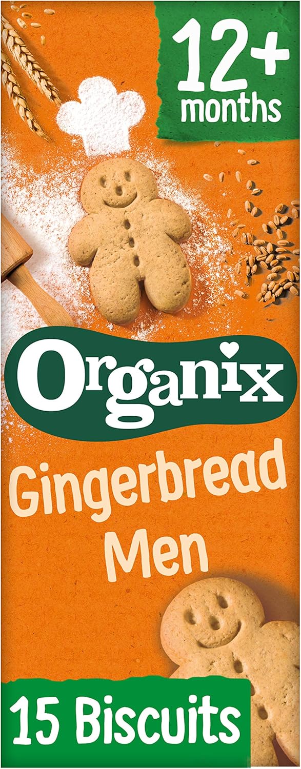Organix Goodies Gingerbread Men 135g (Pack of 6, Total 90 biscuits ...