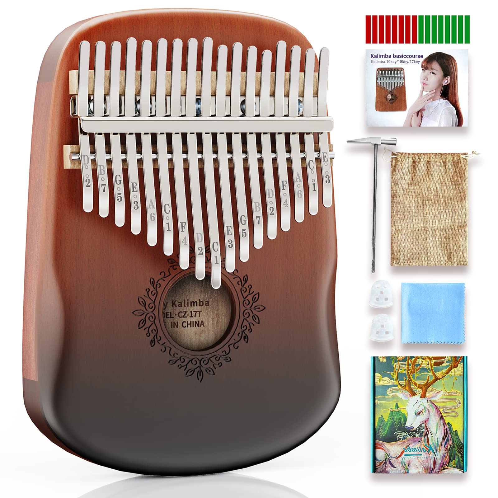 Mua Kalimba Thumb Piano 17 Key, 2nd Gen African Traditional Musical ...