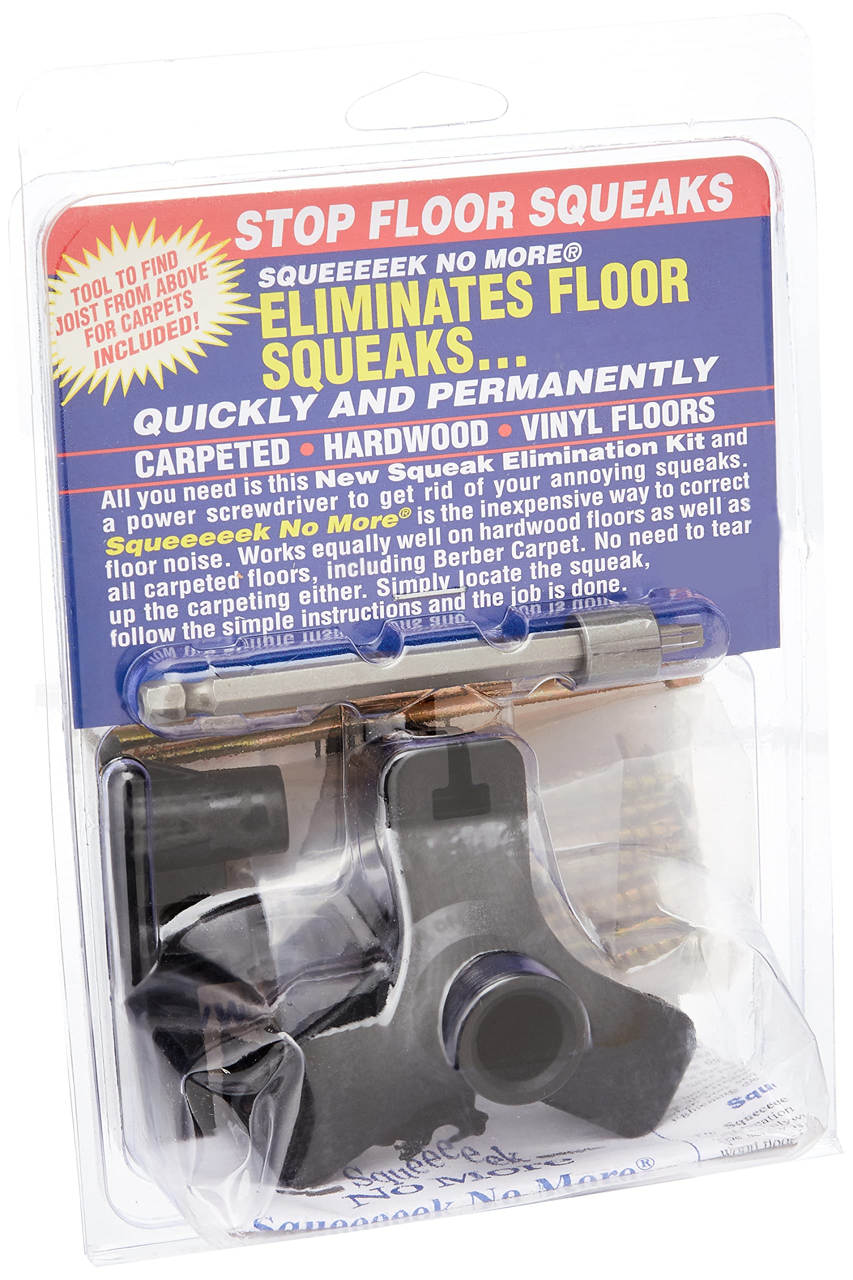 GBW Squeeeeek No More 3233 Kit Eliminates Floor Squeak Through Carpet ...