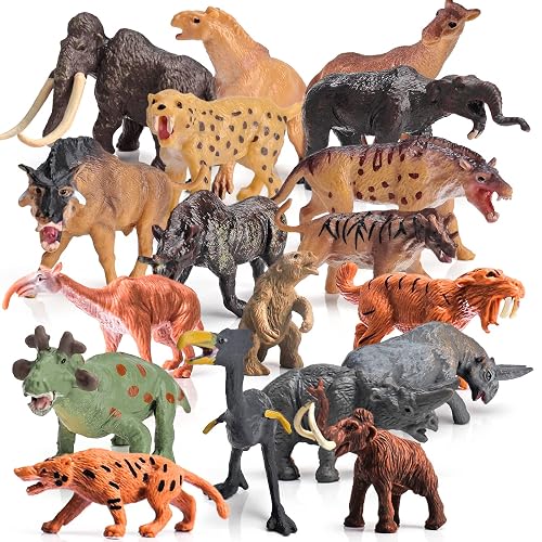 LC JoyCre Mini Prehistoric Animals Toys 2Inch Wildlife Mammals Mini Set ...