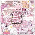 Amazon.com: 50pcs Pink Motivational Stickers for Girl, Positive Quote ...