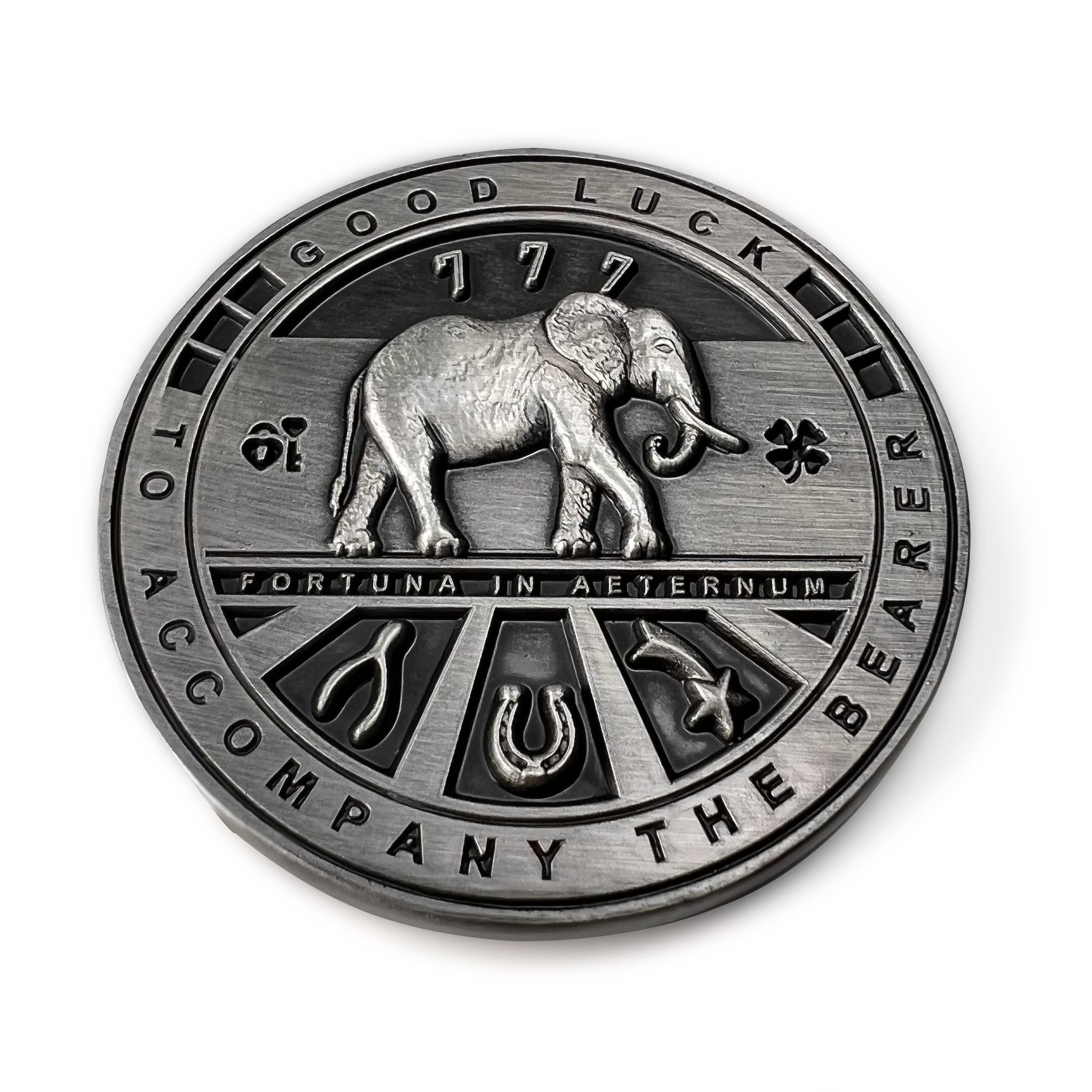 Mua Luck Lab Two Sided Lucky Coin Featuring One Side with a Four Leaf ...