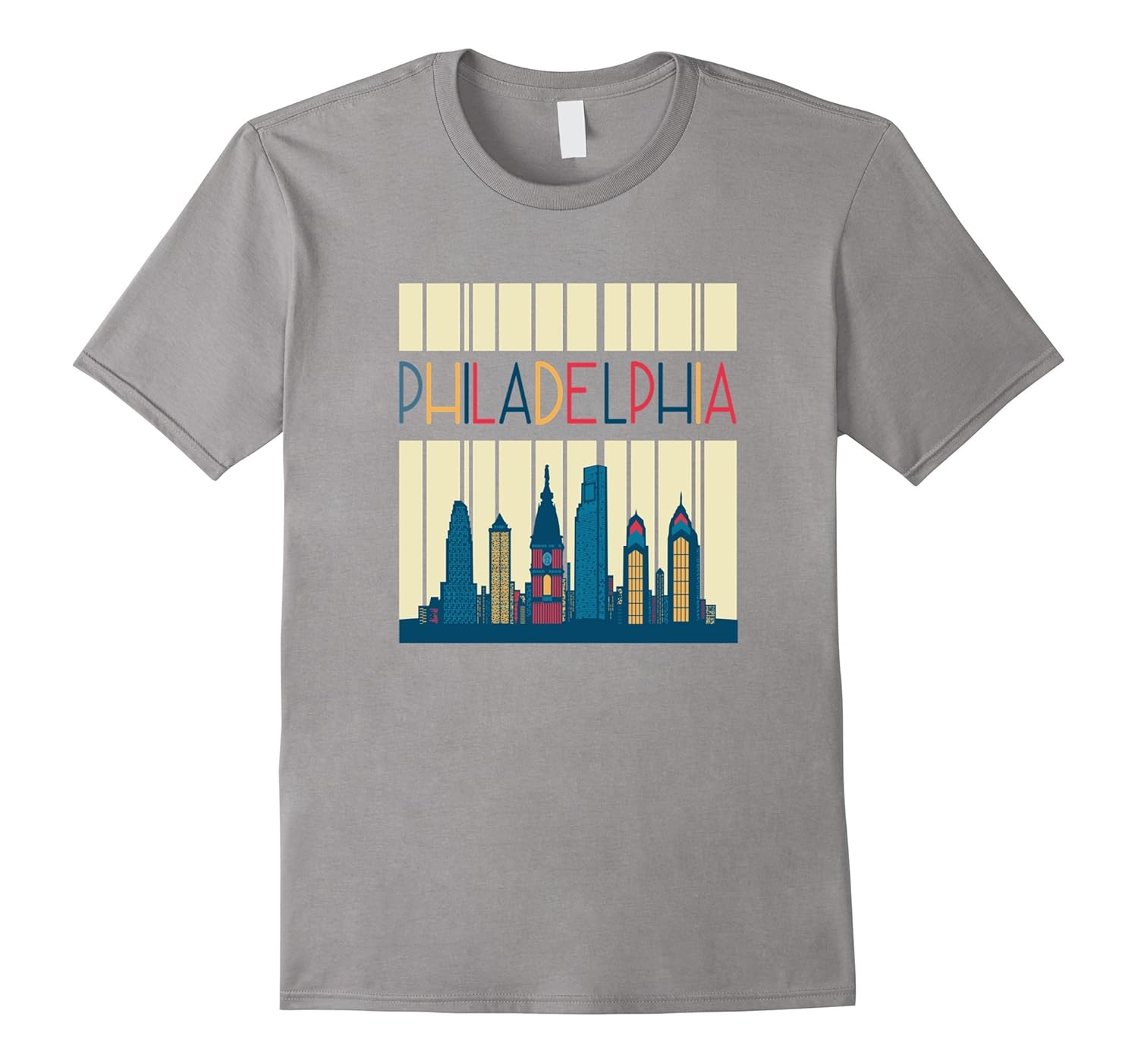 Vintage Style Philadelphia Skyline T Shirt Retro Design-4LVS – 4loveshirt