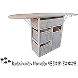 Meuble de repassage en bois avec 3 tiroirs en noyer Blanc Cerise en ...