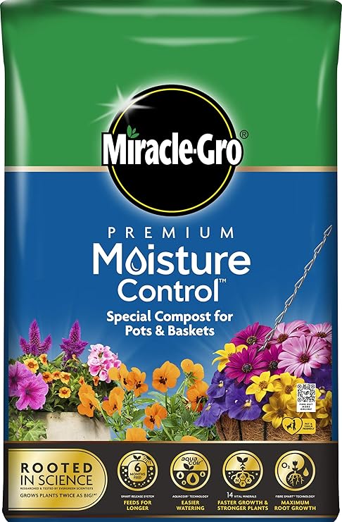 Miracle-Gro Moisture Control Compost - 40L BAG, (New 2020 Range ...