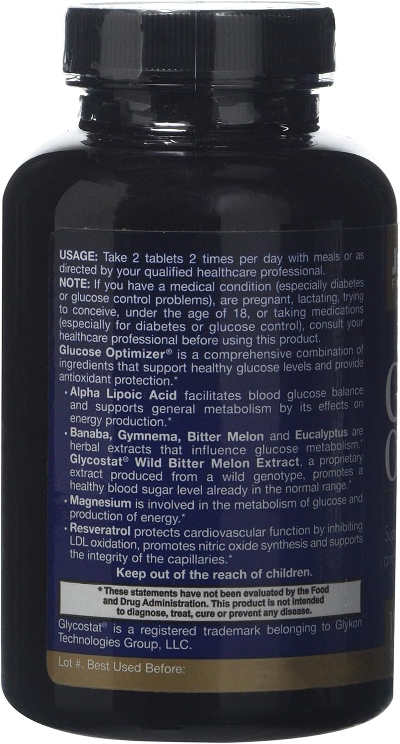 Jarrow Formulas Glucose Optimizer Multivitamin Tablets, 120-Count ...