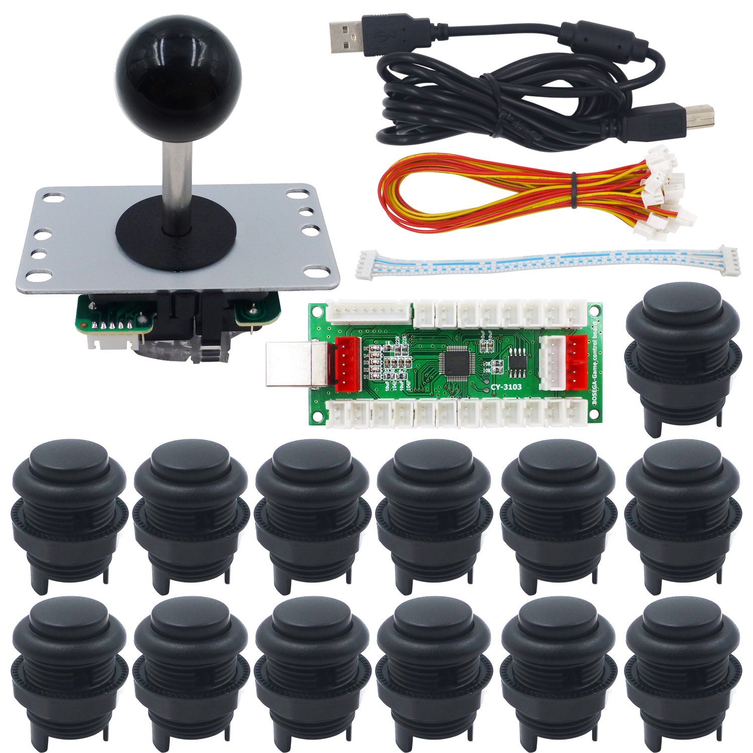 Mua SJ@JX Arcade Game Kit DIY Part Zero Delay PS3 USB Encoder Board Push Button Joystick ...