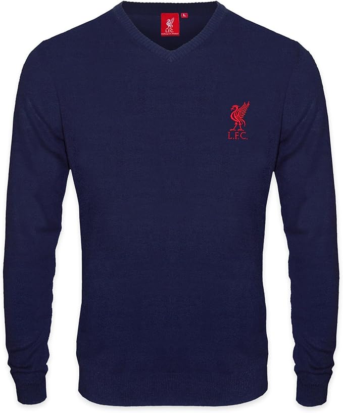Liverpool FC Official Football Gift Mens Crest Knitted Jumper: Amazon ...