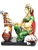 Buy Brijbhoomi Damodar Krishna Ukhal Bandhan Polyresin Idol Multicolour ...