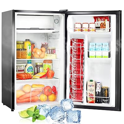 Moiitee Compact Mini Fridge with Freezer, Reversible Philippines | Ubuy