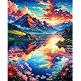 Amazon.com: Mountain Paint By Numbers Kit For Adults Beginner Nature ...