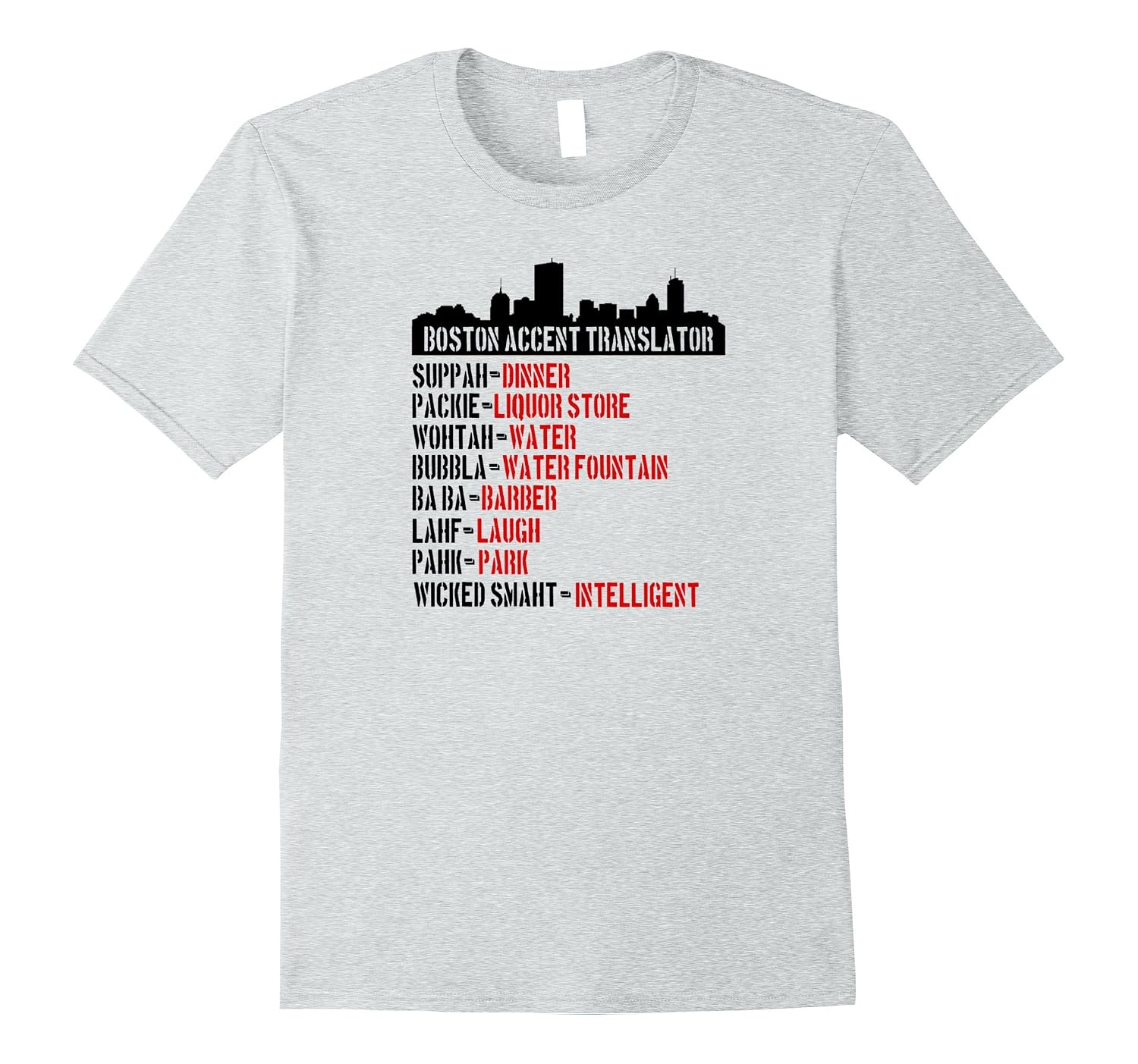Boston Accent Translator T-shirt For Wicked Smaht Bostonians-TJ – theteejob