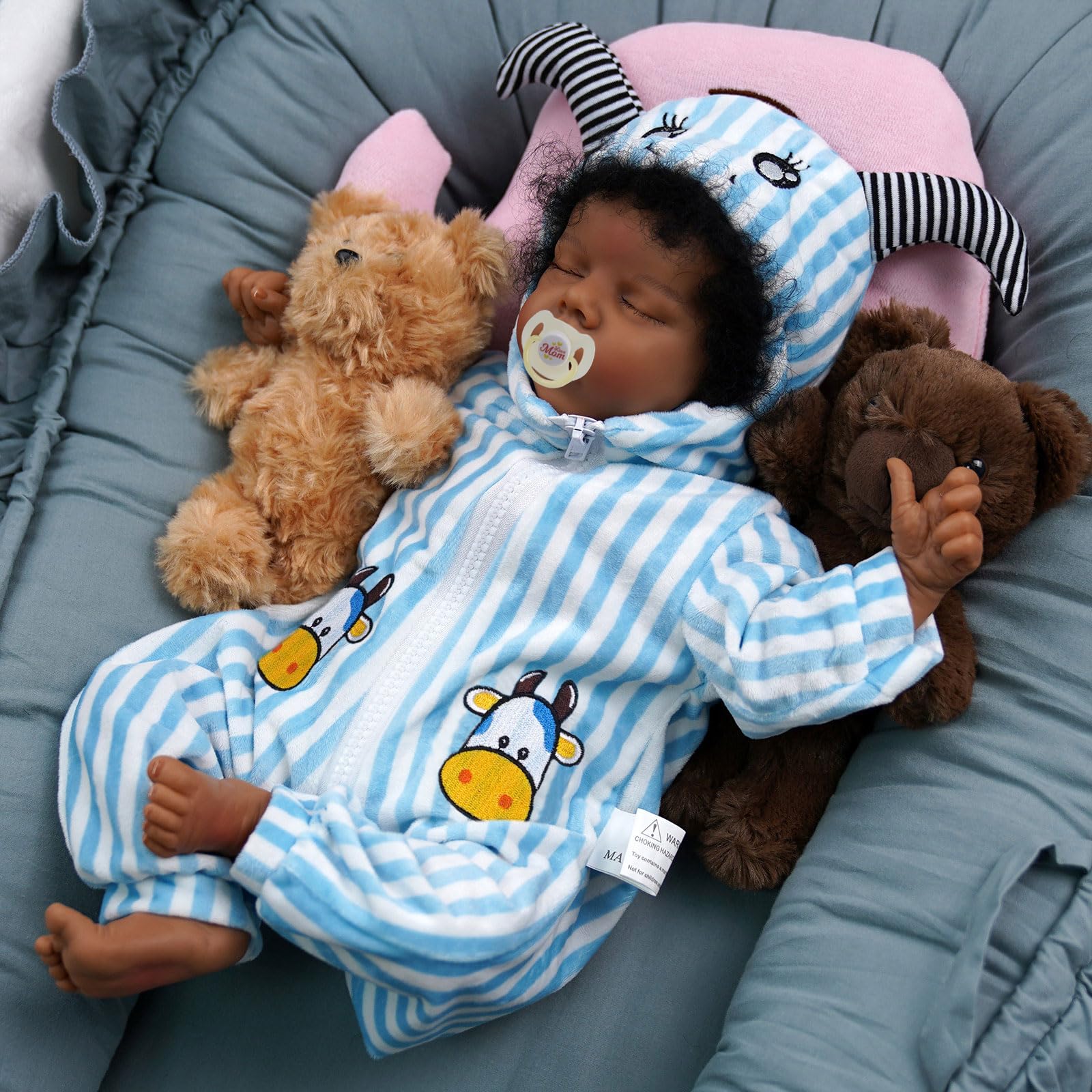 Mua JIZHI Lifelike Reborn Baby Dolls Black - 18 Inch Anatomically ...