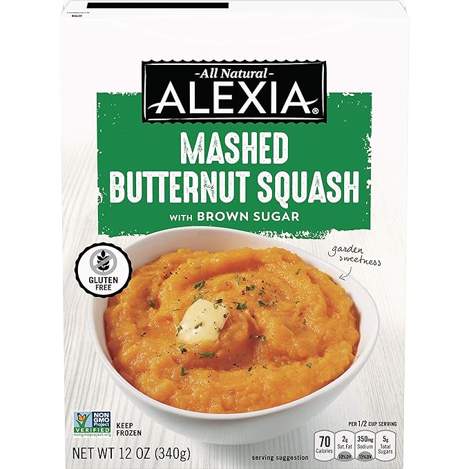 Alexia Frozen Side, Mashed Butternut Squash with Brown Sugar, 12 oz ...