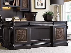Amazon.com: Hooker Furniture Telluride 76" Executive Desk with Leather ...