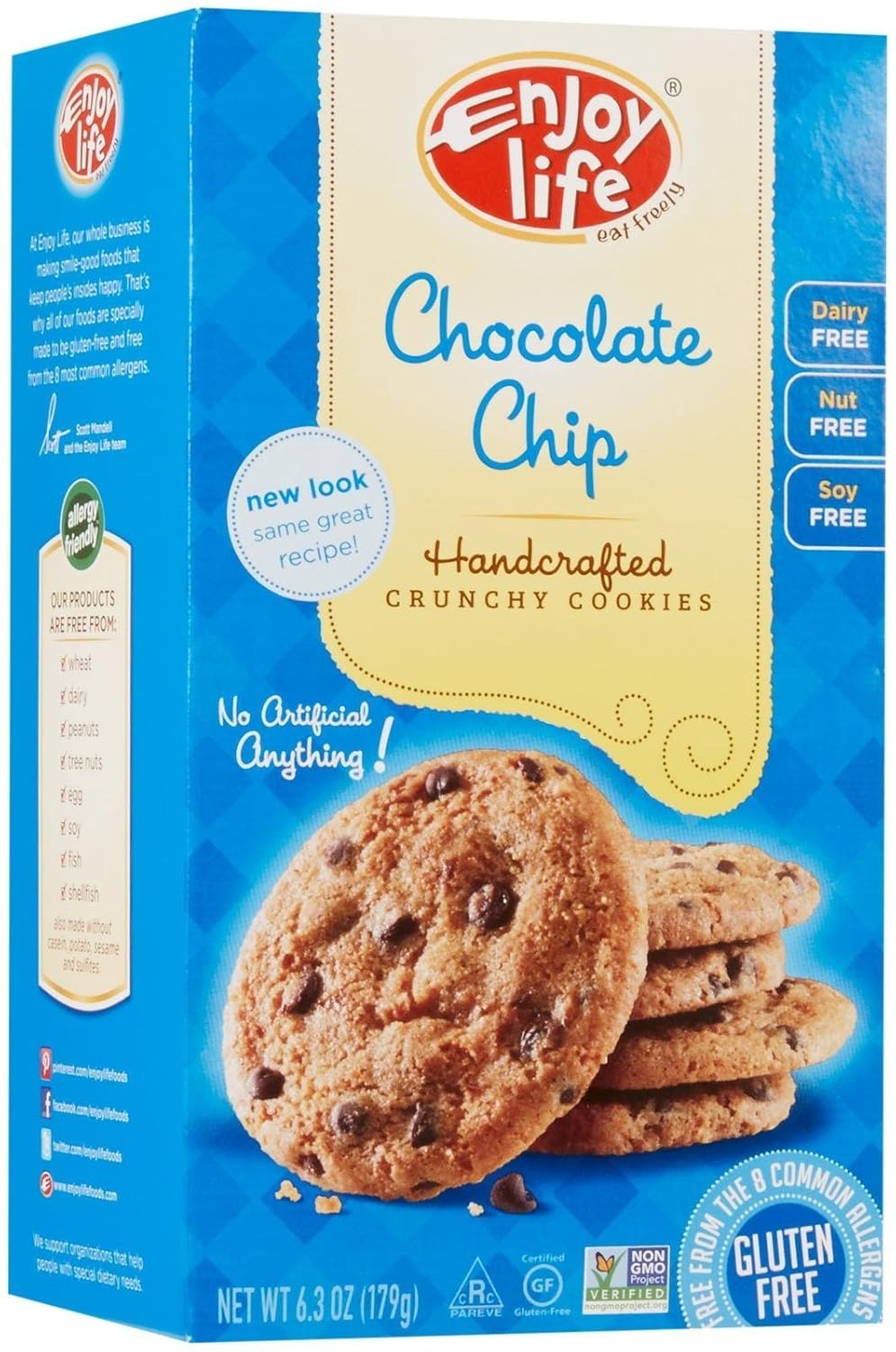 Enjoy Life Chocolate Chip Cookies, 7 oz: Amazon.com: Grocery & Gourmet Food