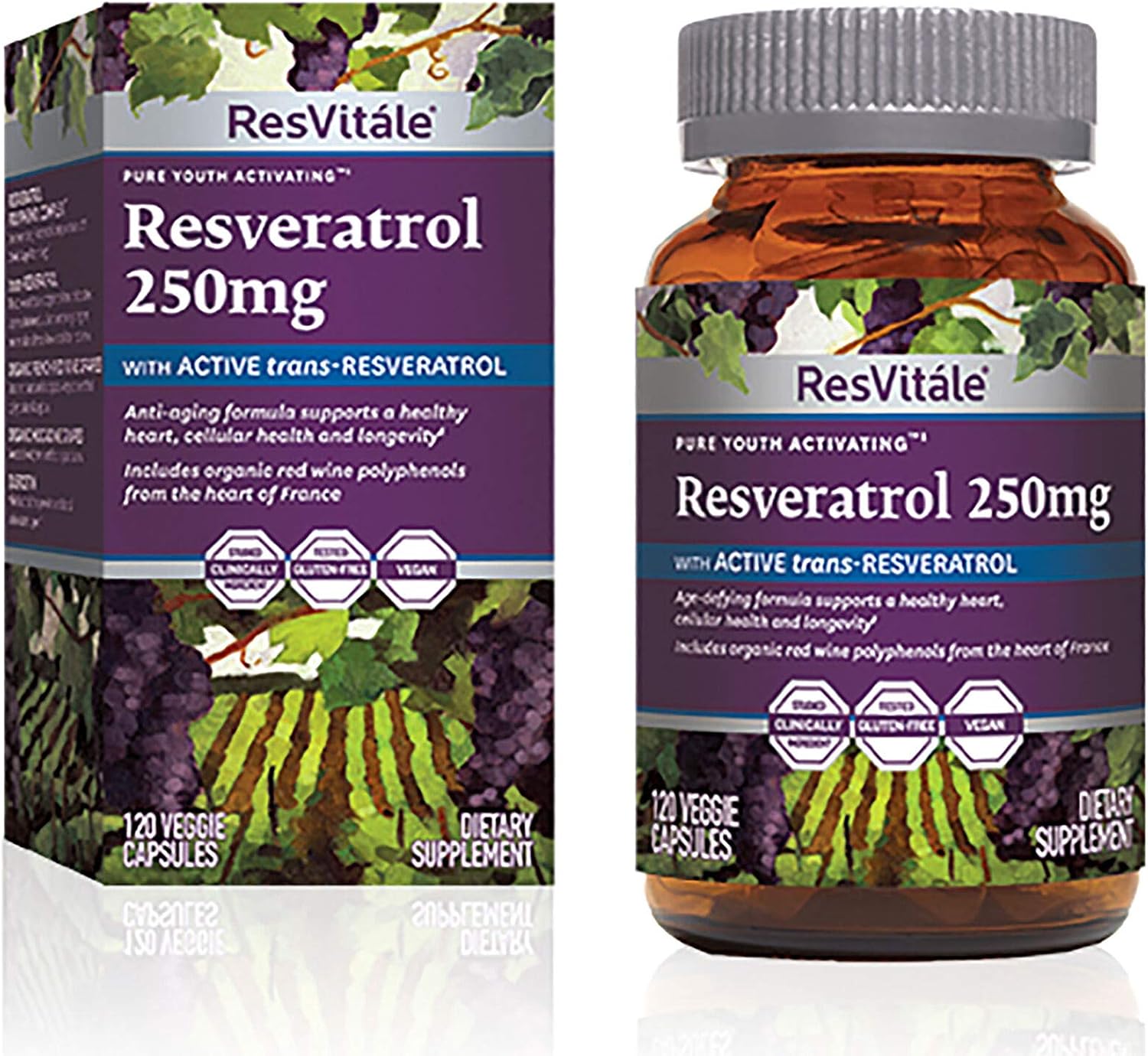 Amazon.com: ResVitále Resveratrol 250mg: Health & Personal Care