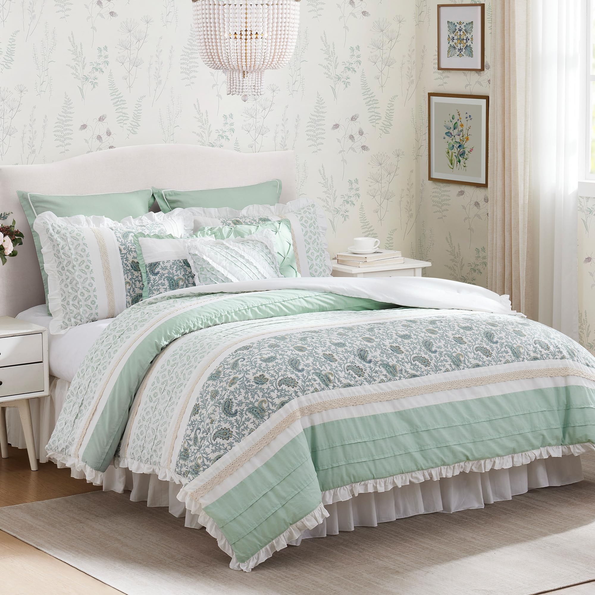 Madison Park Dawn 100% Cotton Shabby Chic Comforter Set-Modern Cottage ...