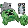 Amazon.com: Jay Franco Minecraft Creeper Full Bed Set, Drapes and Pop ...