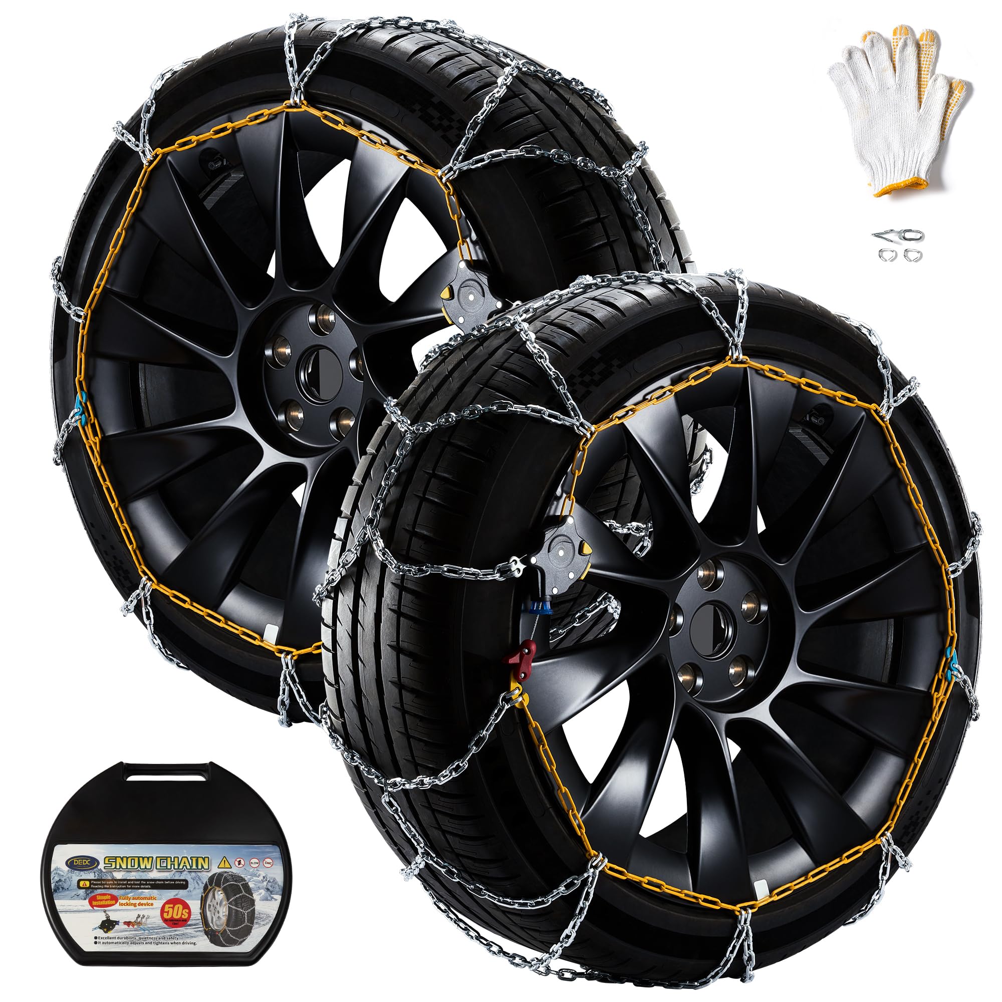 DEDC Tesla Model Y Snow Chains, Tire Chains for Cars,SUVs and Light ...